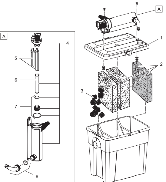 Ersatzteile für Pontec MultiClear Set 5000 - Durchlauf-Filter ...
