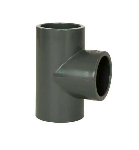 PVC Fitting - T-Stück 90° DN=50 mm, d=61 mm, Kleben / Kleben ...