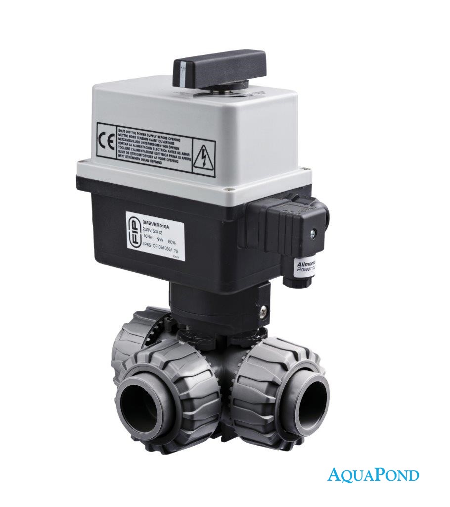 PVC Kulový elektrický třícestný ventil 63 mm CH-T (nové ...