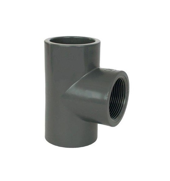 PVC idom - T-idom 90° 50 mm x 50 mm x 1/2“ int., DN=50 ...