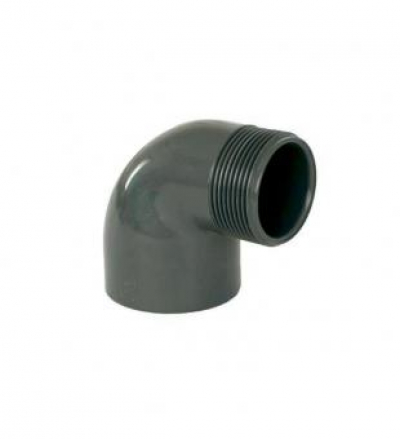 PVC Fitting - Winkel 90° 63 mm x 2 ext., DN=63 mm, Kleben ...