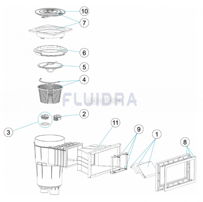 Nahradní díly pro Astralpool Skimmer 17,5 l se standardním ...