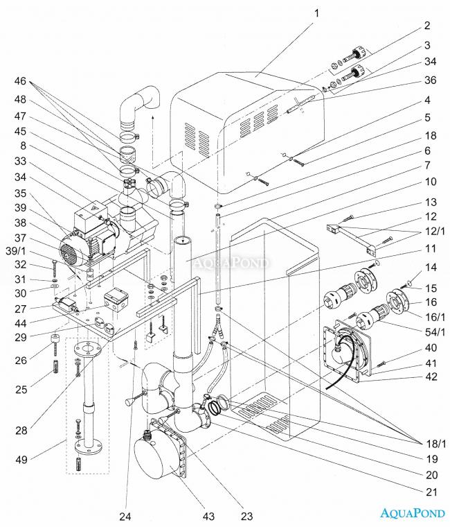 Ersatzteile für Gegenstromanlage BADU JET Action zum aufhängen ...